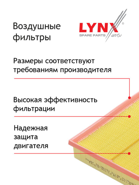Фильтр воздушный LYNXauto LA526 купить на OZON по низкой цене (1775072631)