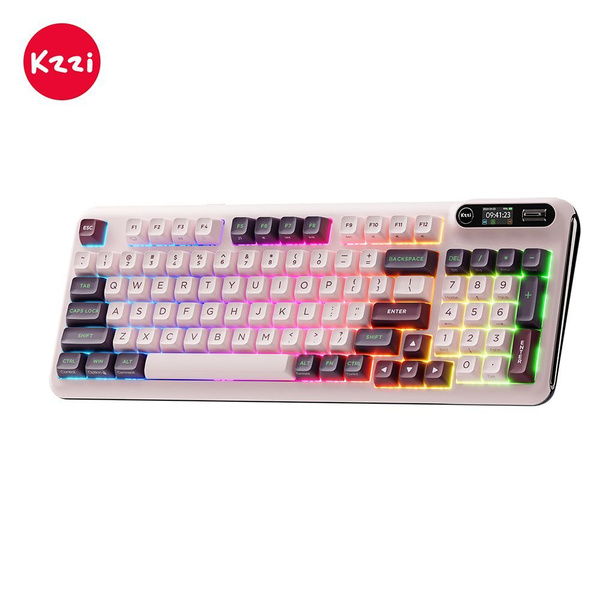 Royal Kludge Игровая клавиатура беспроводная Z98 AI, Английская раскладка, фиолетовый, светло ...