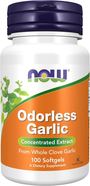 NOW Odorless Garlic 50 мг в капсулах, Экстракт чеснока. Чеснок (без ...