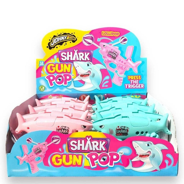 Игрушка Johny Bee Shark Gun Pop / Пистолет с леденцами, 12 шт по 10 г ...