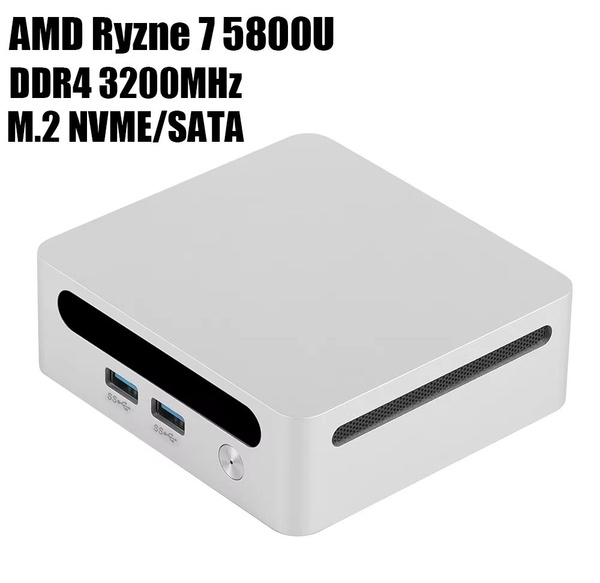 GenMachine Мини-ПК (AMD Ryzen 7 5800U, RAM 16 ГБ, SSD 1024 ГБ, AMD ...