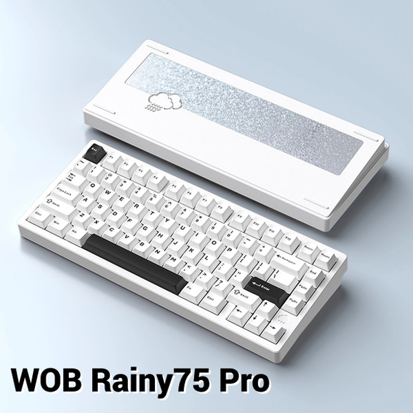 WOB Игровая клавиатура беспроводная Rainy75 Pro, Cold White, (Kailh Cocoa Switch), Белый ...