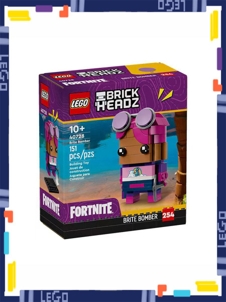 LEGO Brickhead Series 40728 Радужный детонатор Fortnite, строительный ...