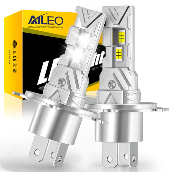 Лампа автомобильная AILEO 9-32 В, 2 шт. светодиодные лампы h4 LED 6000K Яркость 700% суперяркие ...