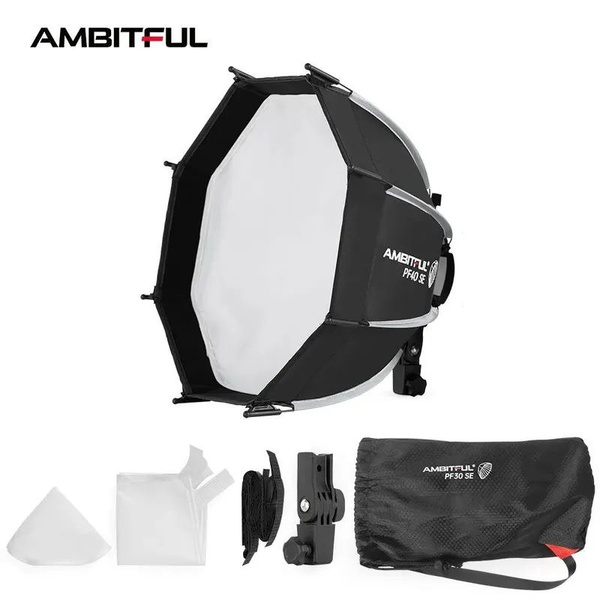 AMBITFUL 40 см PF40 SE Flash Mini Softbox Портативный восьмиугольный зонтик Софтбокс купить на ...