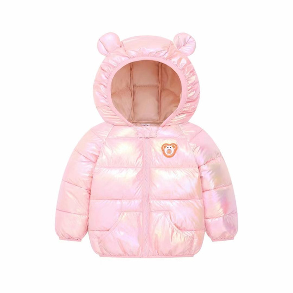 Куртка Мальчики, Девочки THANHDAT розовая гвоздика Полиэстер, размер 86, 92 Длинный Демисезон ...