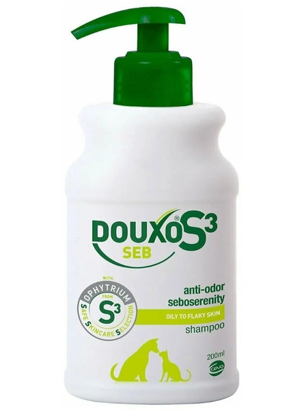 Шампунь Сева Дуксо Себ для собак и кошек с жирной кожей, склонной к ...