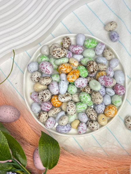 Украшение для кулича шоколадные яички драже для декора пасхальной ...