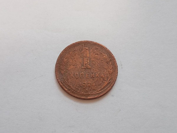 Монета СПМД "РСФСР", 1 копейка, медь, 1924,VF, рифлёный гурт купить на OZON по низкой цене ...