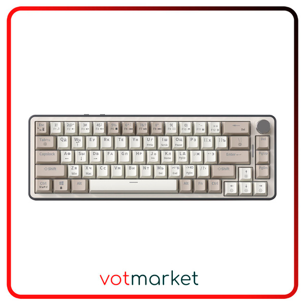 Клавиатура игровая проводная VOROTEX K680 PRO, HUANO Matcha Latte V2 ...