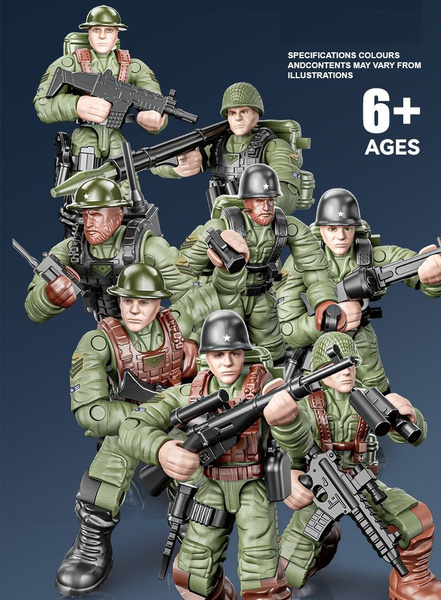 Набор фигурок XJ BLOCK Солдаты Вторая Мировая Война 8 шт / Минифигурки ...