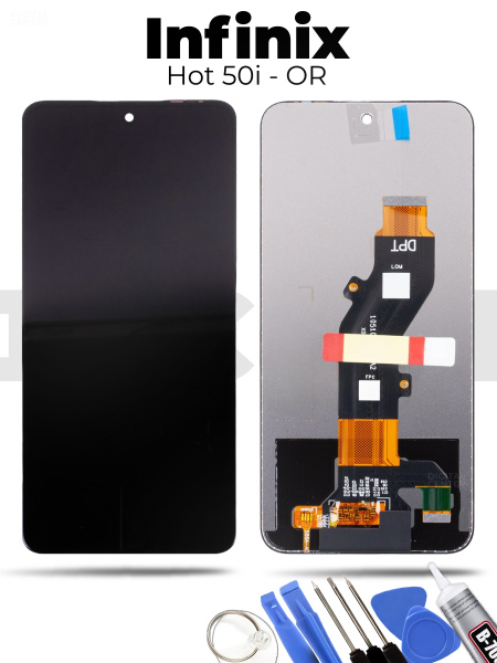 Дисплей для Infinix Hot 50i (X6531) в сборе с тачскрином Черный - OR ...