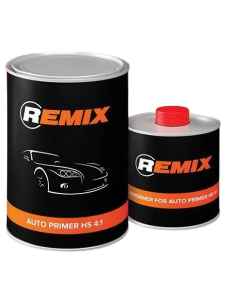 ГРУНТ-НАПОЛНИТЕЛЬ автомобильный HS 2K 4:1 СЕРЫЙ 0,8 л + 0,2 л отвердитель, выравнивающий ...