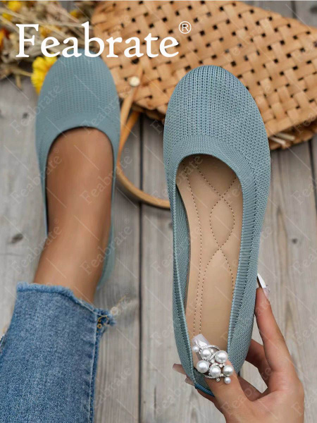 Лоферы Женский Feabrate синевато-серый, размер 40 Без каблука На любой сезон Без застёжки купить ...