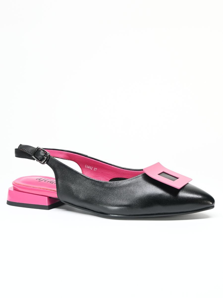 Босоножки Женский Ascalini Стандартный низкий (до 4 см) Натуральная кожа, размер 39 9 Лето ...