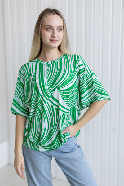 Футболка Женский UPTREND зеленый, размер 44 Россия купить c доставкой на OZON по низкой цене ...