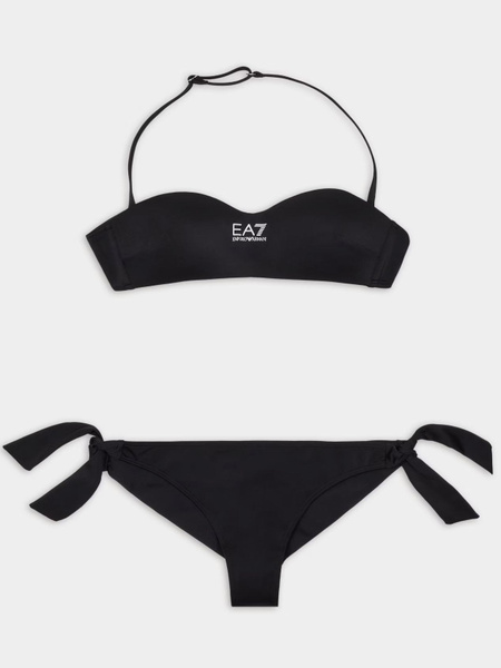 Купальник раздельный Женский EA7 черный Пляжный, размер 44, 46 Вьетнам Полиэстер, Эластан купить ...