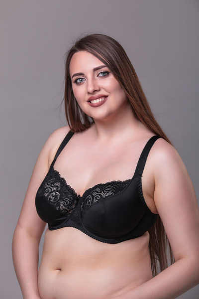 Бюстгальтер Женский Milavitsa мягкая чашка без каркаса, на косточках, размер 85D черный Полиамид ...