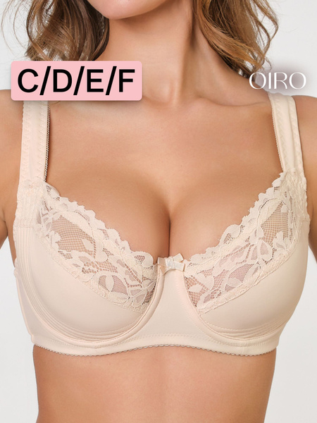 Бюстгальтер Женский OIRO мягкая чашка на каркасе, на косточках, размер 85C бежевый Нейлон ...