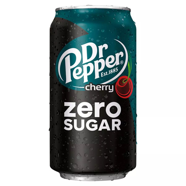 Dr. Pepper, Газированный напиток со вкусом вишня (без сахара), 2 шт х 355 мл, Cherry Zero Sugar ...