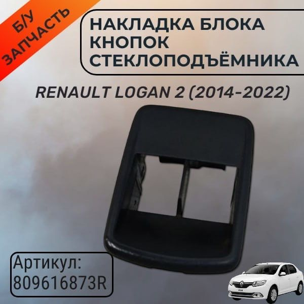 Накладка блока кнопок стеклоподъемника Renault Logan 2 (2014-2022 ...