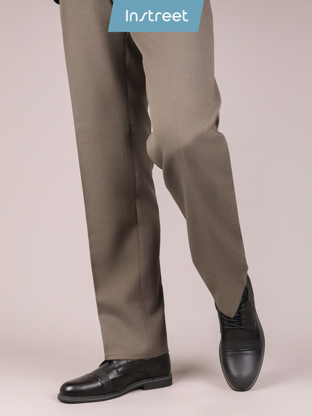 Ботинки Мужской Instreet черный, размер 40 дерби На любой сезон 6 Шнурки Толстый каблук Россия ...