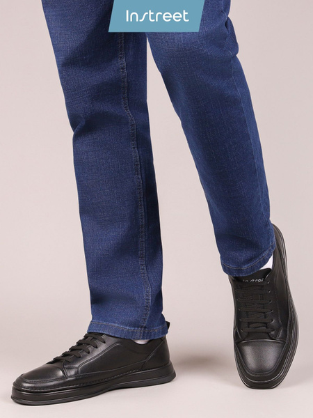 Полуботинки Мужской Instreet черный, размер 44 На любой сезон 6 Шнурки Без каблука Россия купить ...