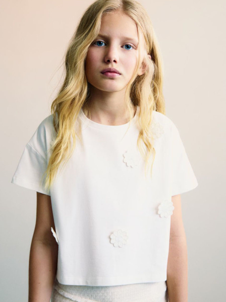 Блузка Девочки MANGO Kids бежевый Хлопок, размер 152 Турция купить c доставкой на OZON по низкой ...