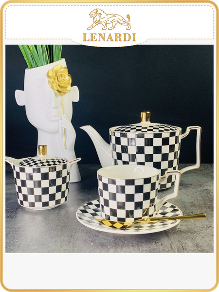 Сервиз чайный с чайником Lenardi, на 6 перс. купить c доставкой на OZON по низкой цене (2009643065)