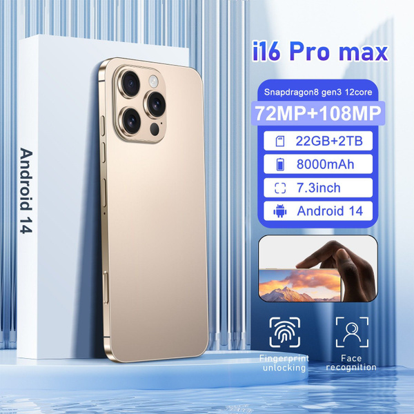 Смартфон i16 pro max 22 ГБ 2 ТБ 2 ТБ 22 ГБ Золотой 2 SIM купить c ...