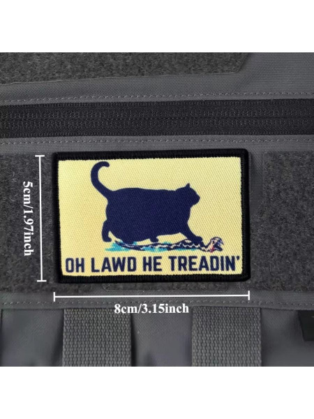 "OH LAWD HE TREADIN" Шеврон На Липучке С Принтом (патч) 5X8CM купить на OZON по низкой цене ...