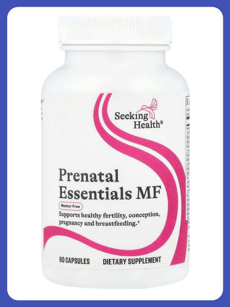 Seeking Health, Prenatal Essentials MF, комплекс витаминов для беременных, без метила, 60 капсул ...