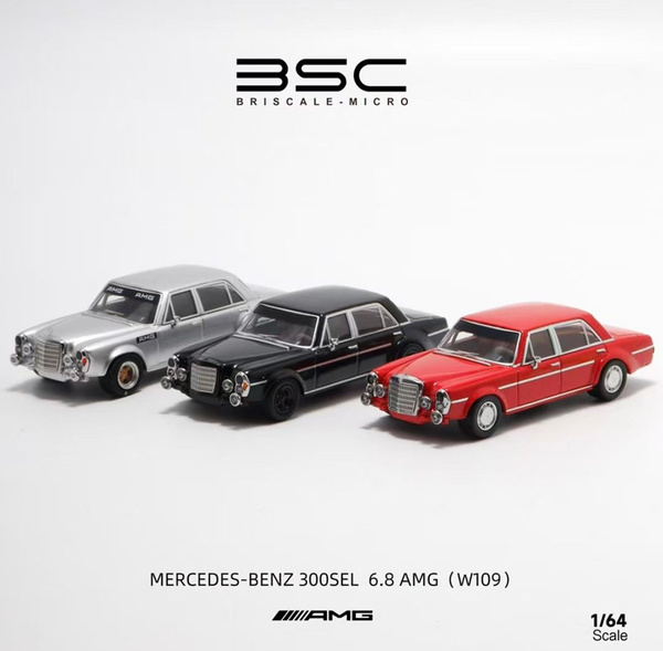 Машинка модель BSC 1:64 Mercedes Benz 300SEL Red Pig 35 AMG W109 ...