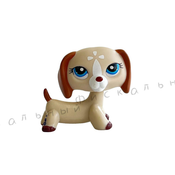 Littlest Pet Shop #1491 LPS игрушки ,У белого щенка голубые глаза ...
