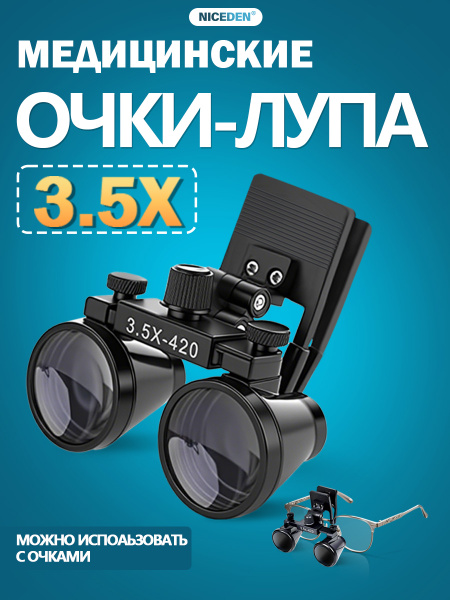 Niceden Портативный Бинокулярная лупа 3.5X купить на OZON по низкой цене (2545601607)