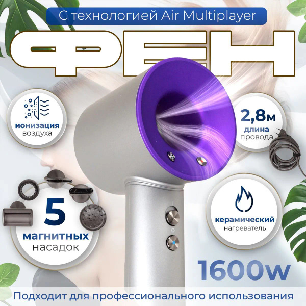 Фен для волос HD15, фиолетовый - купить по выгодным ценам в интернет ...