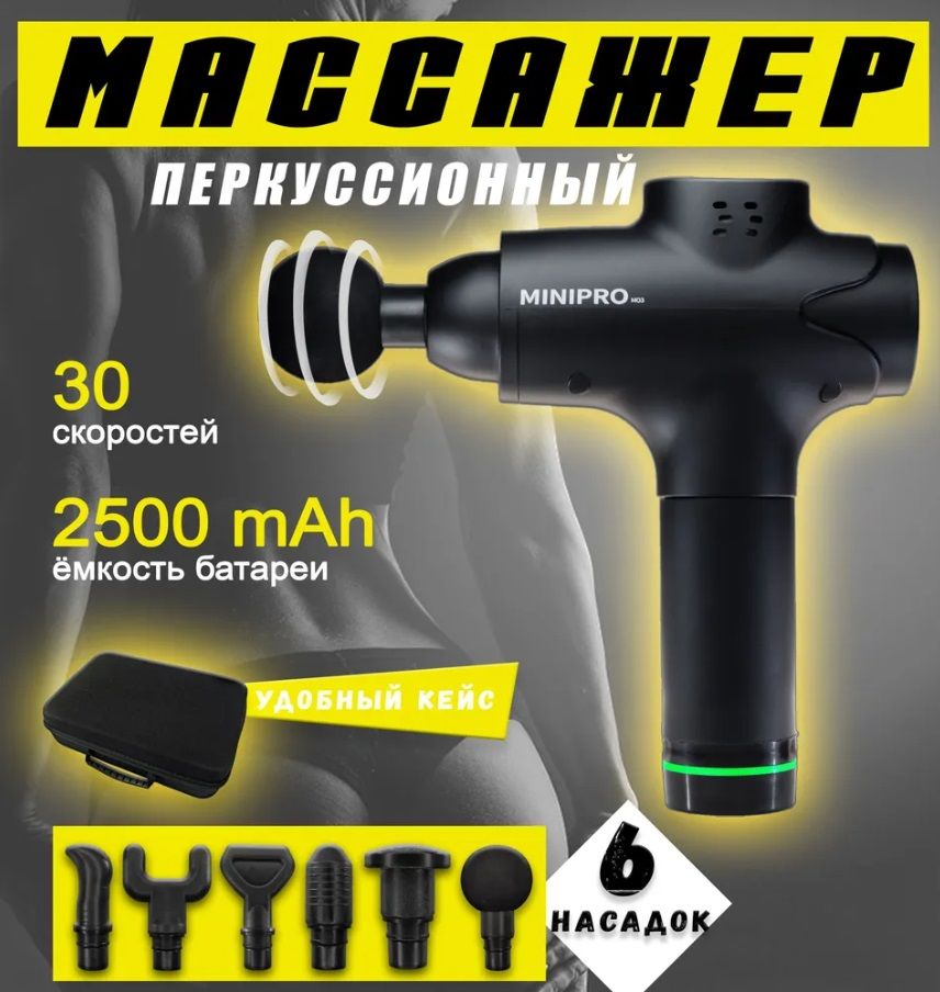 Массажный Пистолет Minipro – купить в интернет-магазине OZON по низкой цене