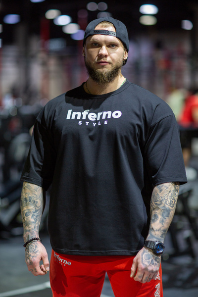 Футболка INFERNO Style, размер 48, цвет черный, хлопок 95% лайкра 5% ...