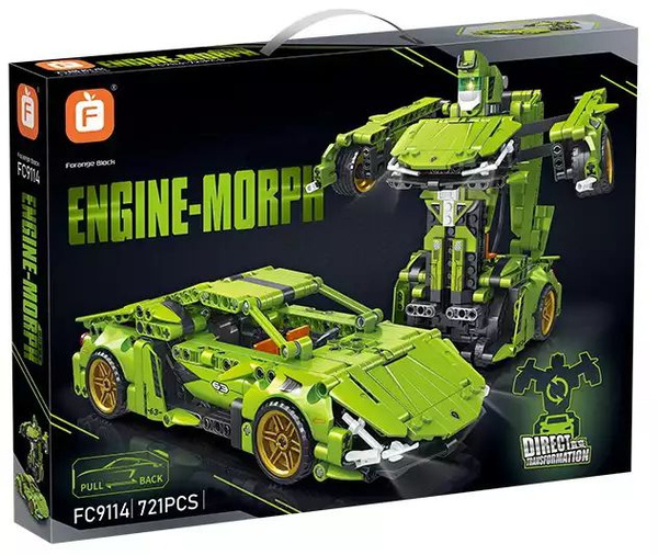 Конструктор FORANGE BLOCK ENGINE-MORPH "Спорткар Трансформер" 721 дет FC9114 - купить с ...