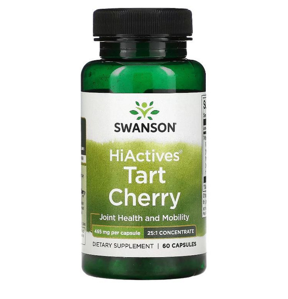 Вишни экстракт , HiActives Tart Cherry, Swanson, 465 мг, 60 капсул ...