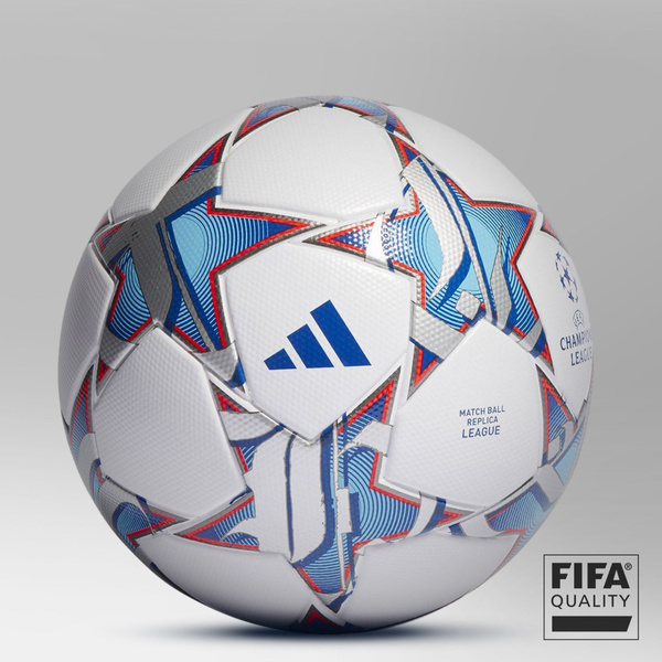 Футбольный мяч adidas HU1580, 5 размер, белый, голубой купить c ...