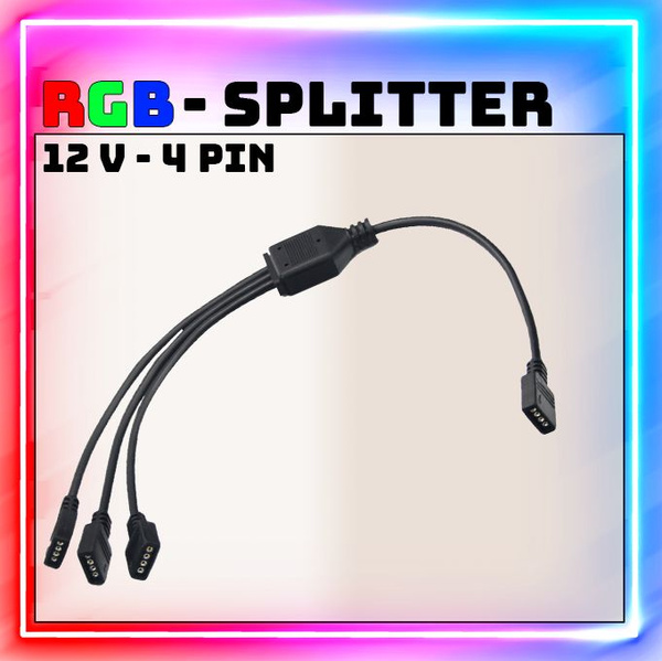 Сплиттер для RGB подсветки 12v 4pin 1-3/разветвитель для вентиляторов ...