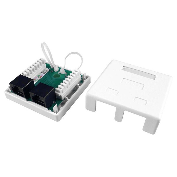 Розетка HyperLine SB1-2-8P8C-C6-WH RJ-45 cat 6 - купить по низкой цене ...