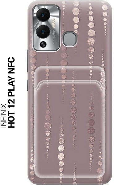 Чехол с карманом для карт на Infinix Hot 12 Play NFC / Инфиникс Хот 12 ...