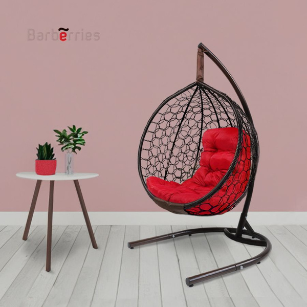 Характеристики Barberries Качели подвесные садовые из ротанга на стойке ...