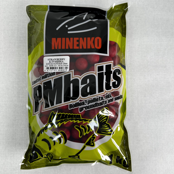 Бойлы варёные MINENKO Strawberry 20мм, 1 кг - купить с доставкой по выгодным ценам в интернет ...