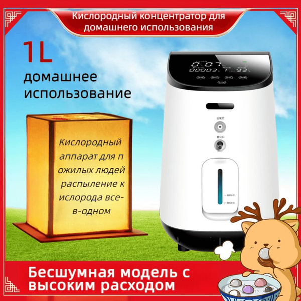 Домашний кислородный концентратор для пожилых людей 1 л для ингаляции и ...
