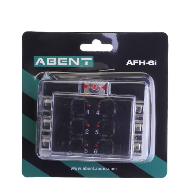 ABENT AFH-6i Держатель на 6 предохранителей ATP/ATC/ATO с крышкой и ...