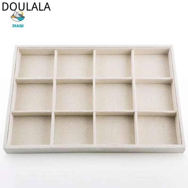 DOULALA Льняные Лотки Для Ювелирных Изделий, Держатель Для Украшений, 35 X 24 X 3,3 СM, 1 ШT ...