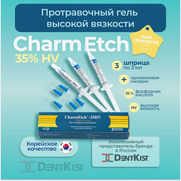 ЧамЭтч CharmEtch 35% HV протравочный гель (3*3мл) 2025 - купить с ...
